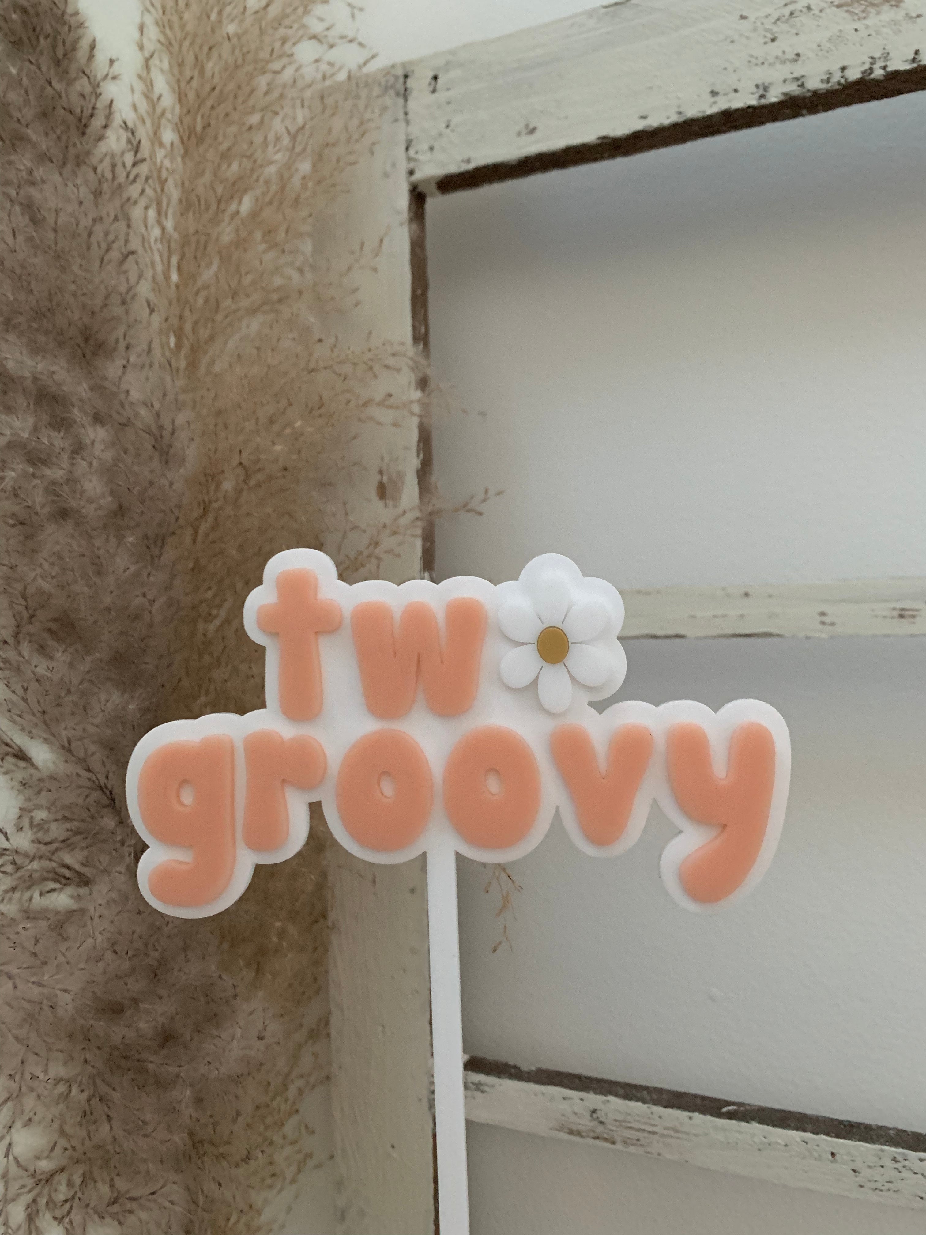 Two Groovy Cake Topper – MaSe deSigns