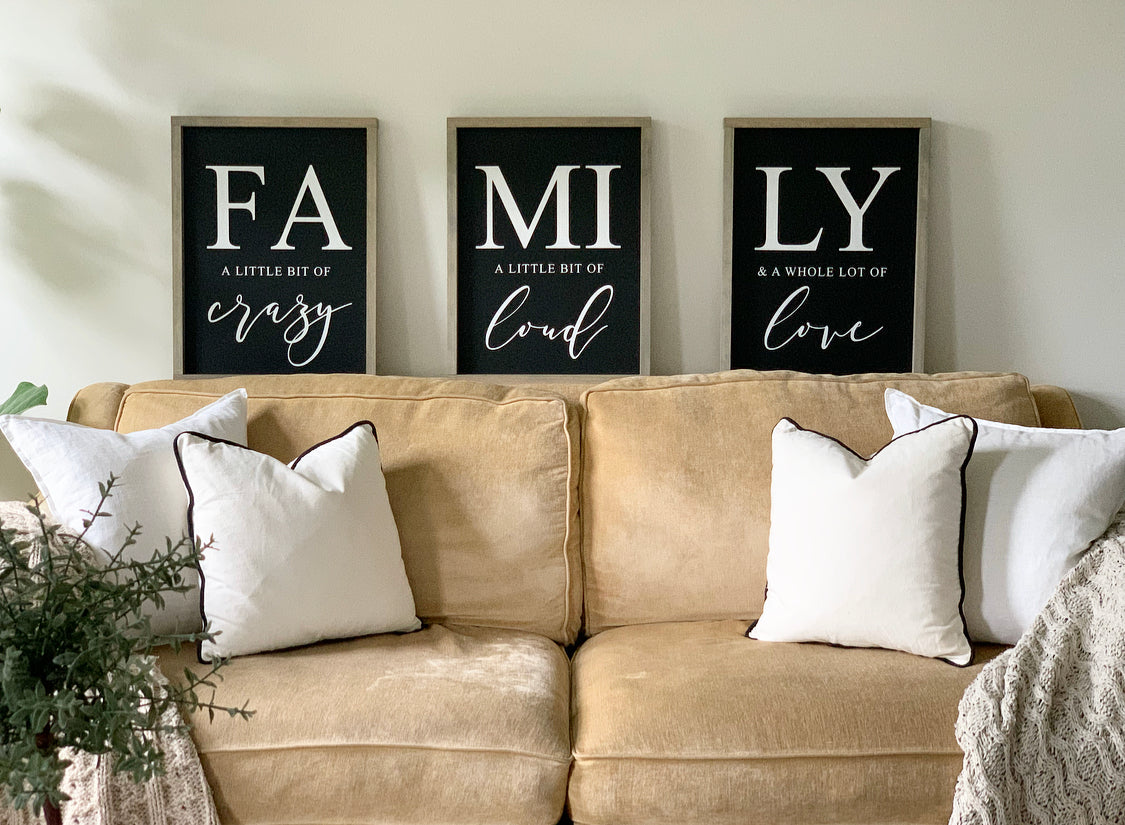 Family 3 piece sign set – MaSe deSigns