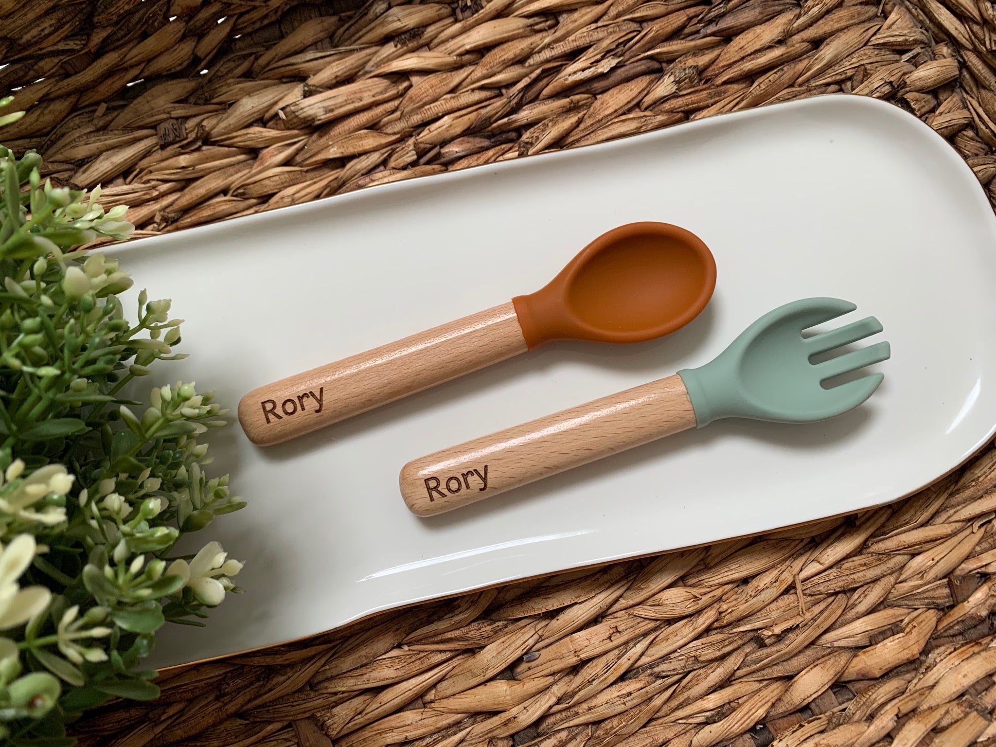 Personalized Silicone Baby Spoons/Forks – MaSe deSigns
